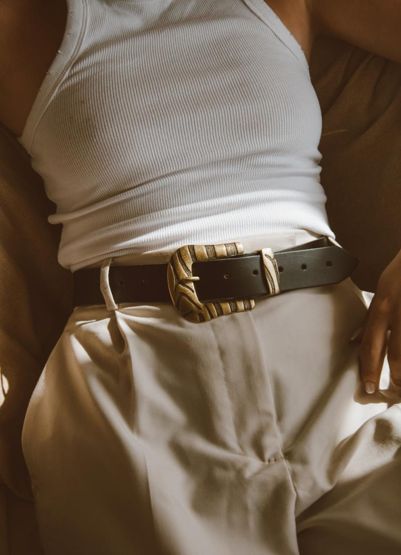 Chloe Leather Belt - Black - TAF Lifestyle