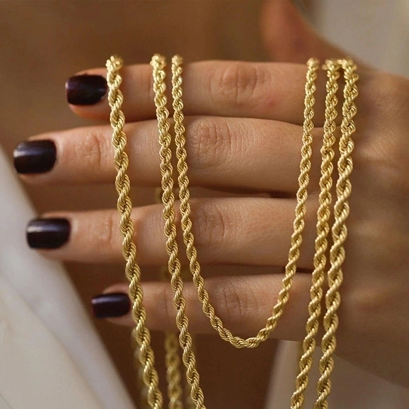 "Rope Gold Chain 8mm" - TAF Lifestyle